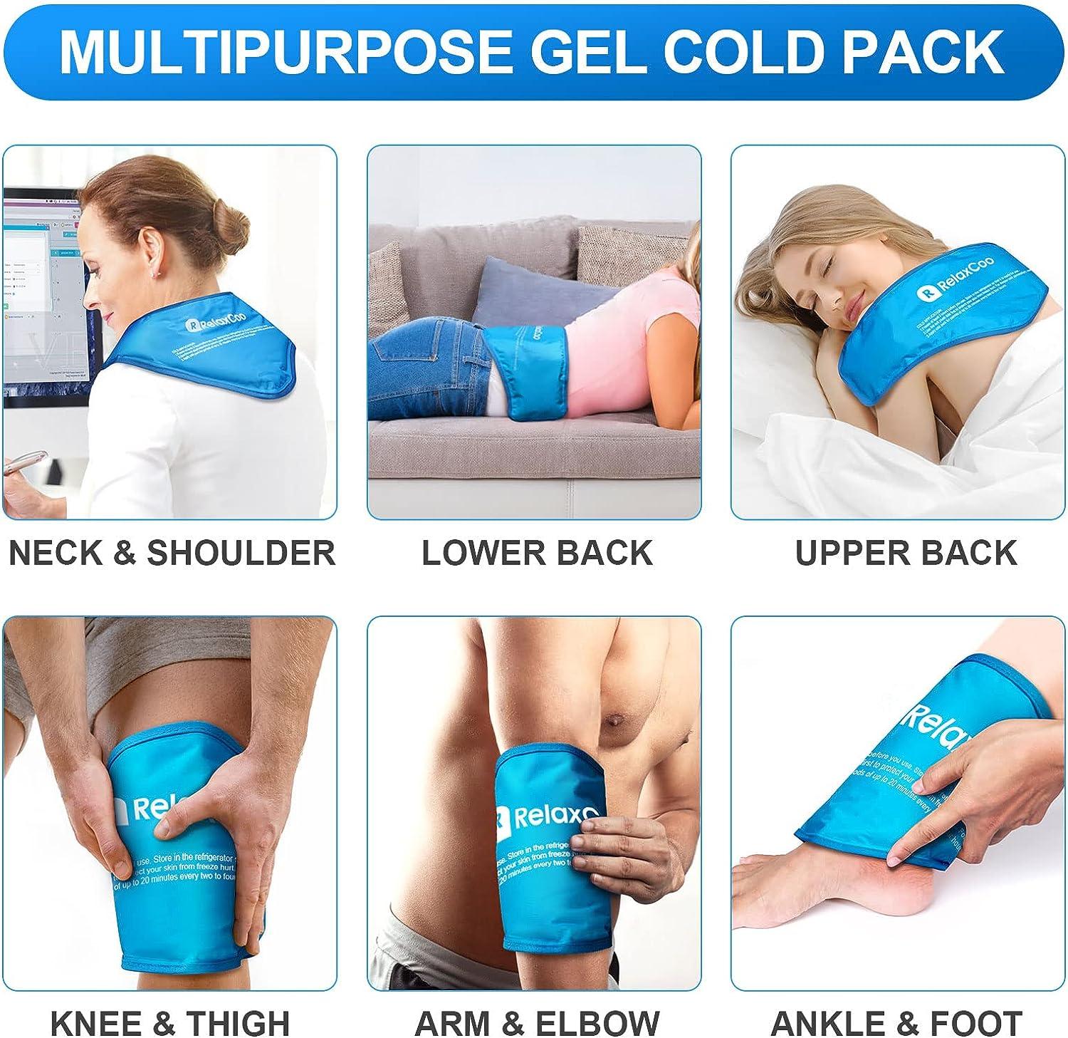 RelaxCoo Neck Ice Pack Wrap - Reusable Gel Cold Compress for Pain ...