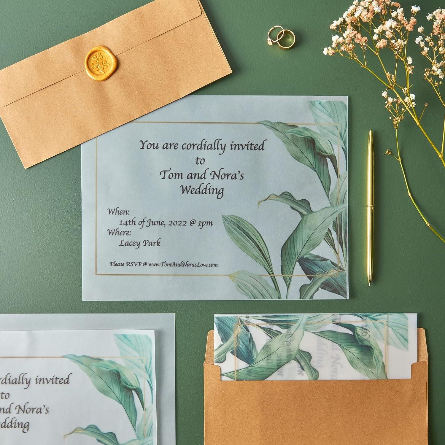 100 Sheets Printable Translucent Vellum Paper Tracing Paper for ...