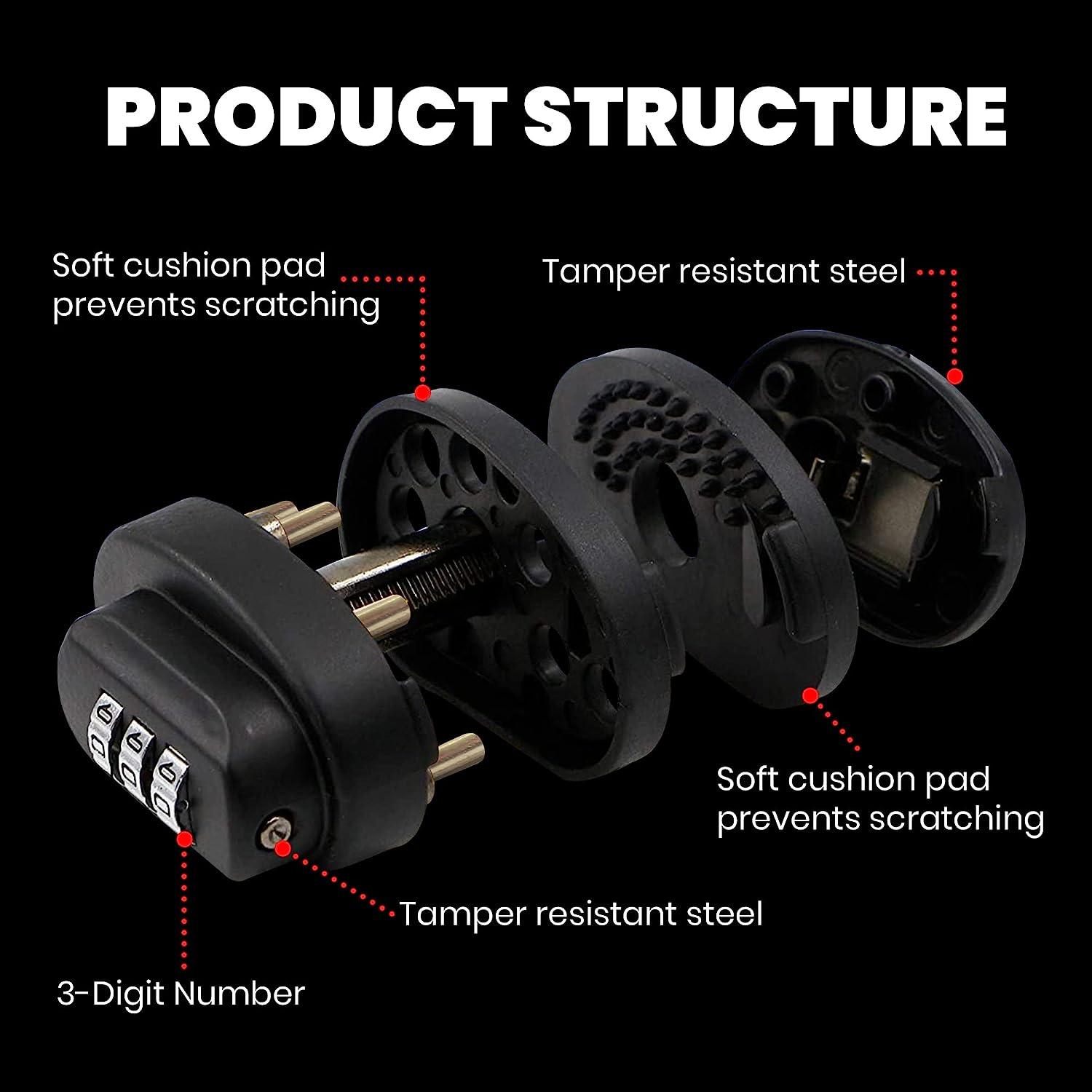 Innovatex Heavy-Duty Gun Trigger Lock Set with 3-Digit Combination - 3 ...