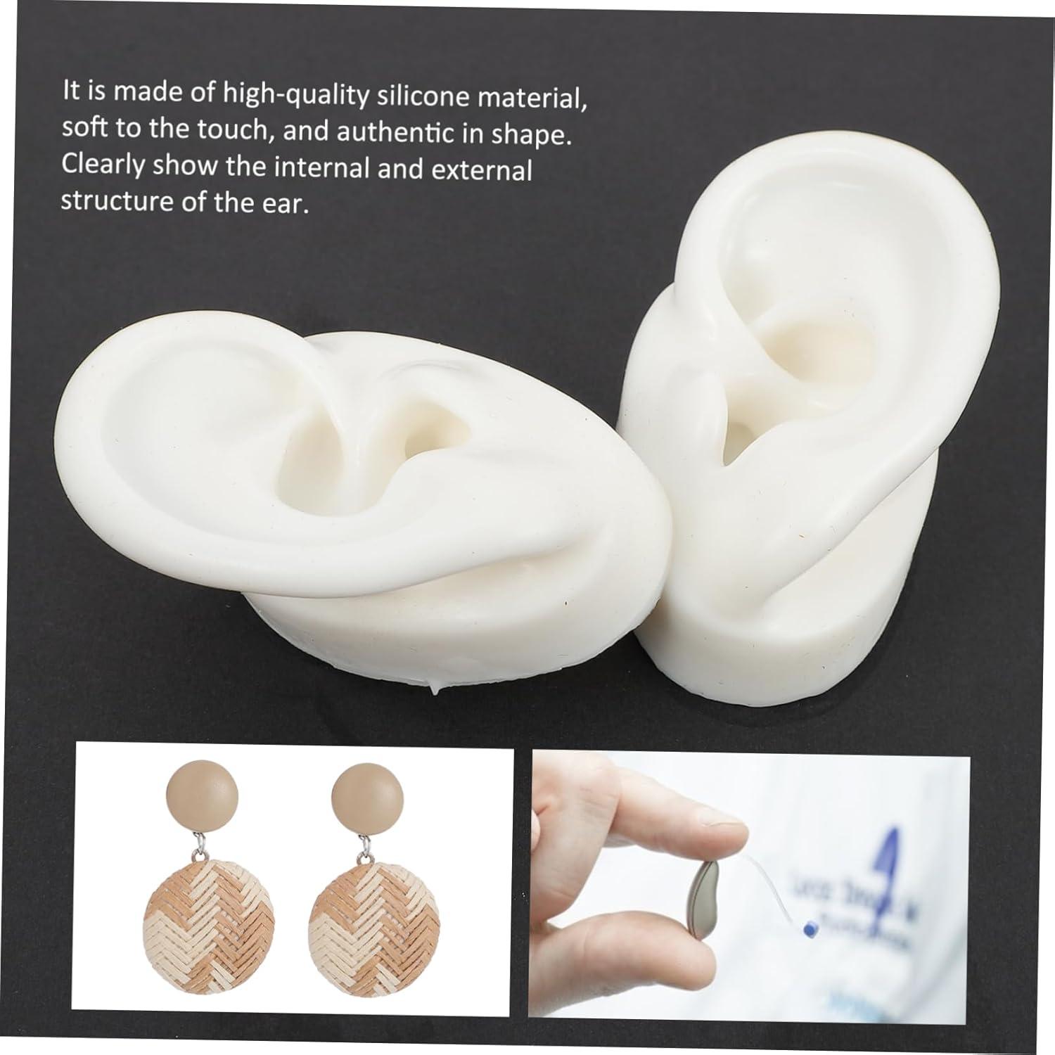 Buy 10 Pairs Artificial Ear Models - Realistic Silicone Display for ...