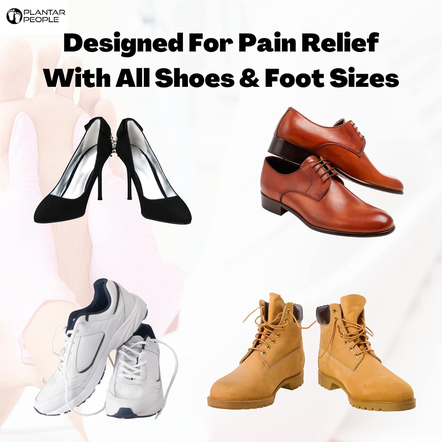 Plantar People Orthotic Insoles with Arch Supports & Silicone Heel Pads ...