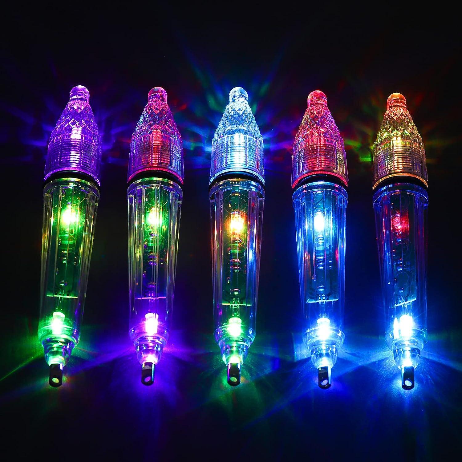 Mudder 8-Piece Waterproof LED Fishing Light Set for Boat Dock, Deep ...