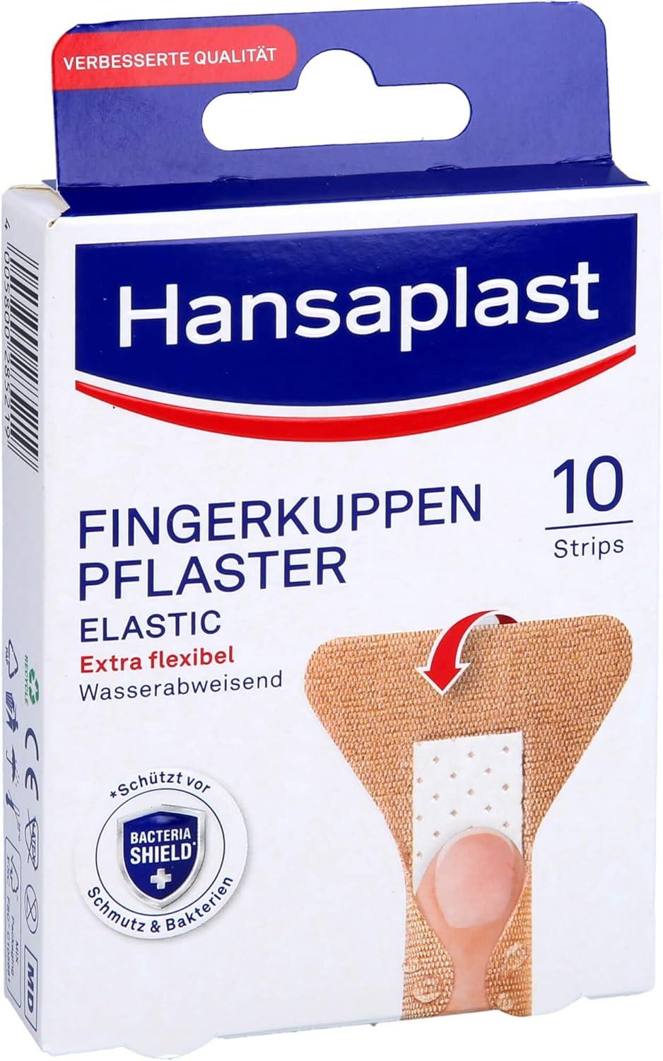 HANSAPLAST Elastic Fingertip Strips - 10 Pcs | Best First Aid for Cuts ...