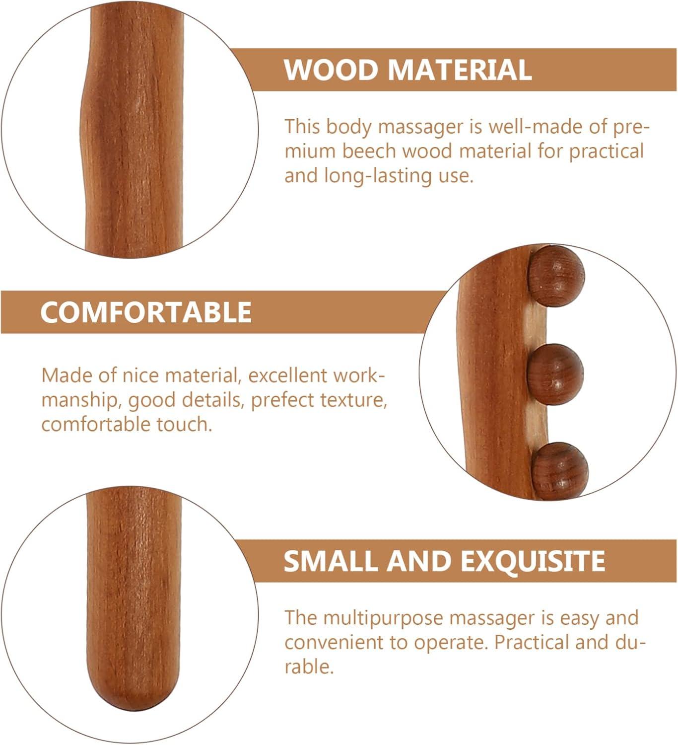 Operitacx Wooden Scratch Massage Tool - Muscle Relaxation Stick for ...