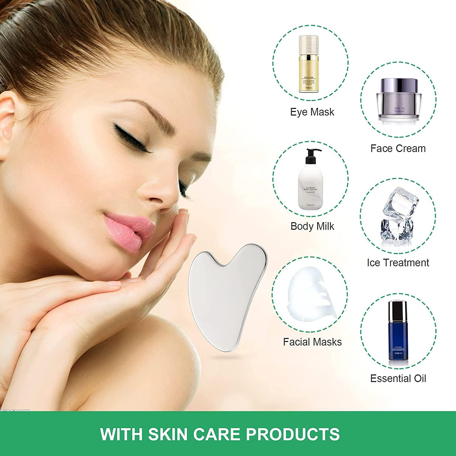 Stainless Steel Gua Sha Facial Tool for Spa Acupuncture Therapy ...