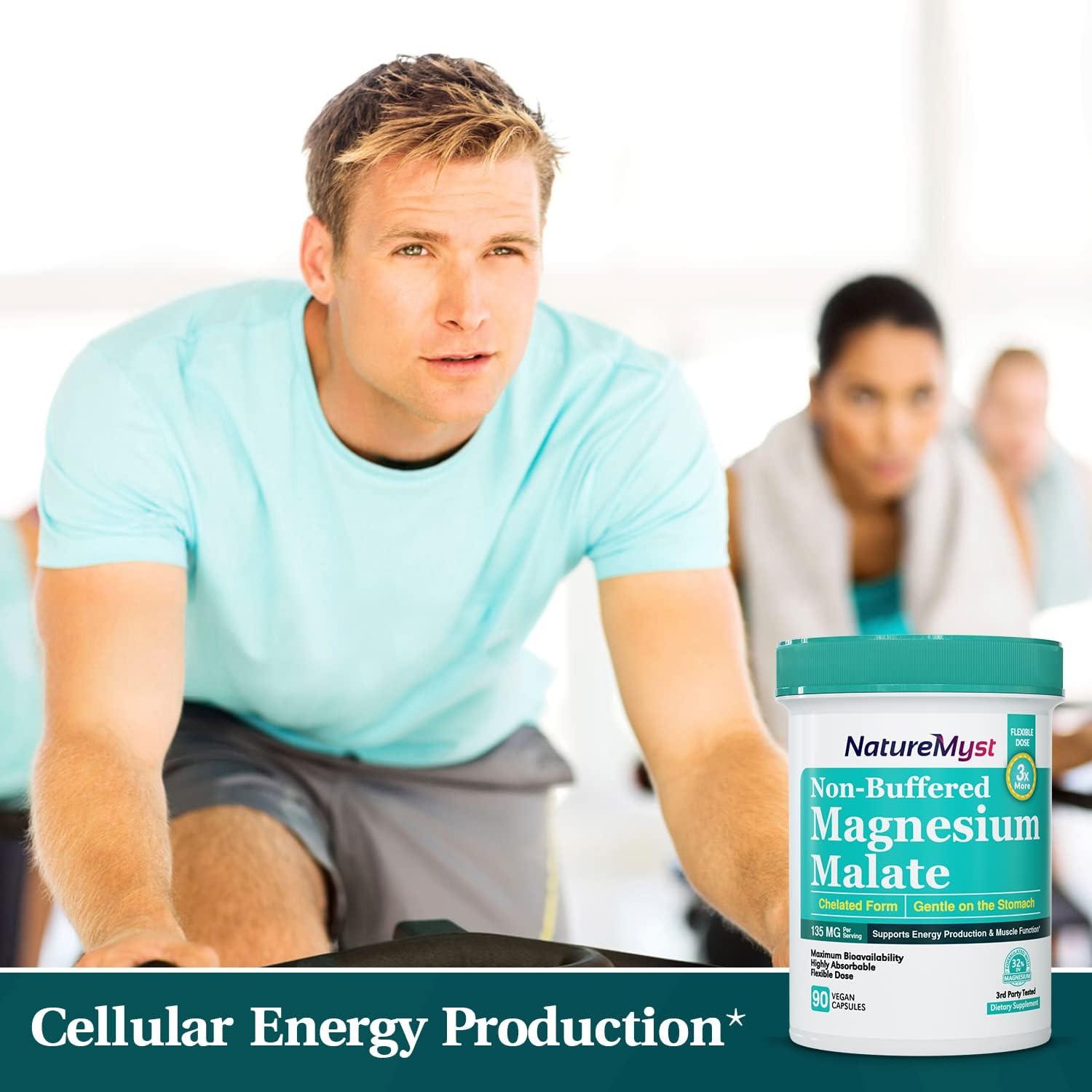 NatureMyst Magnesium Malate Chelated Form Highly Absorbable Non ...