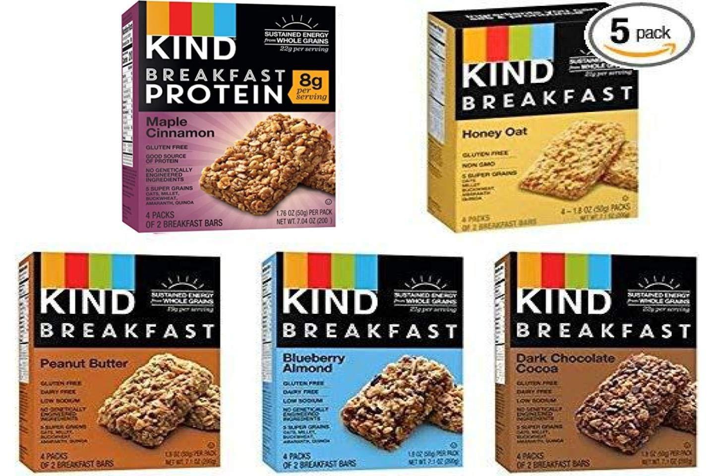 Kind Breakfast Bars Variety Pack - 5 Assorted Flavors | Buy Now with ...