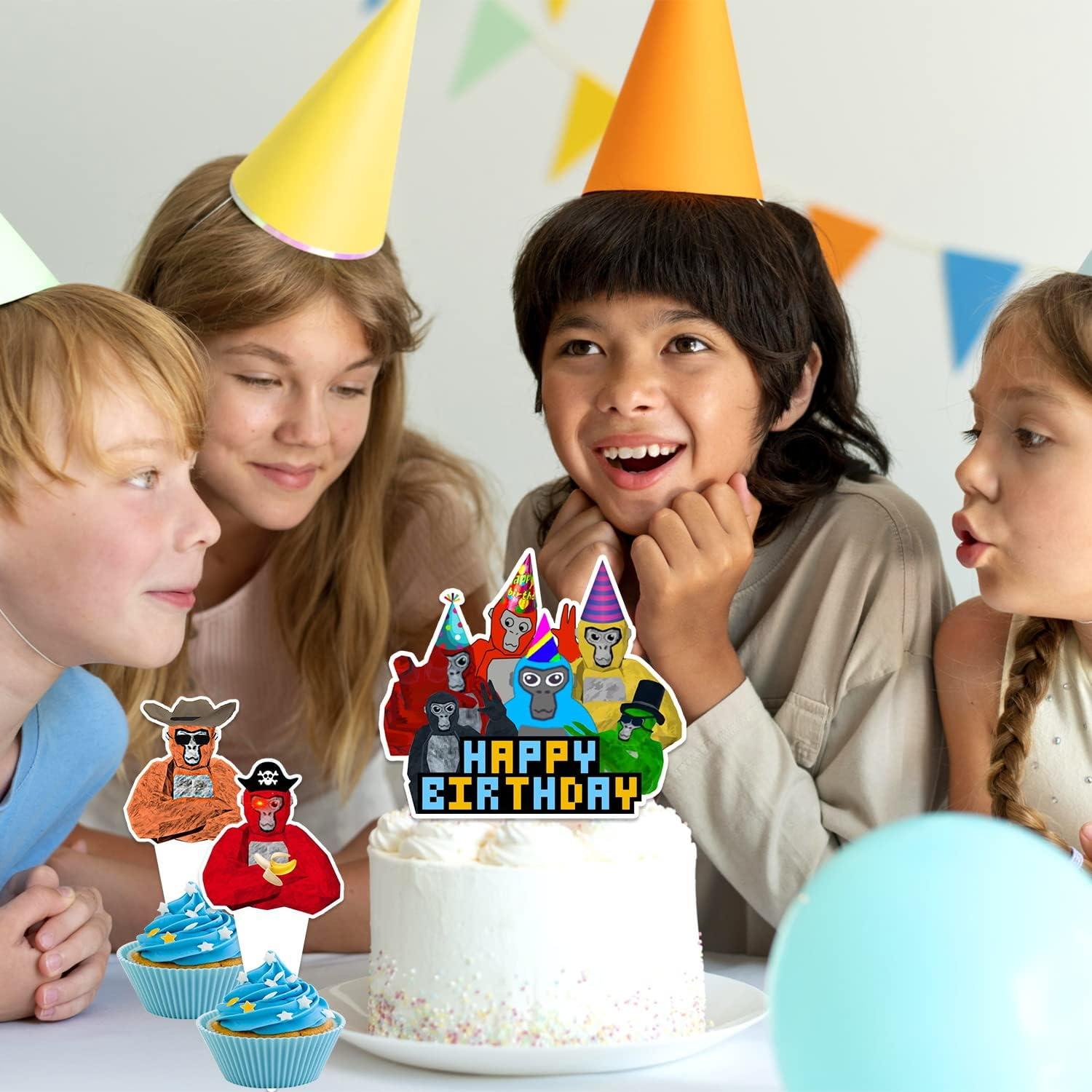 25Pcs Gorilla Tag Cake Topper Cupcake Toppers Paper Decorations ...