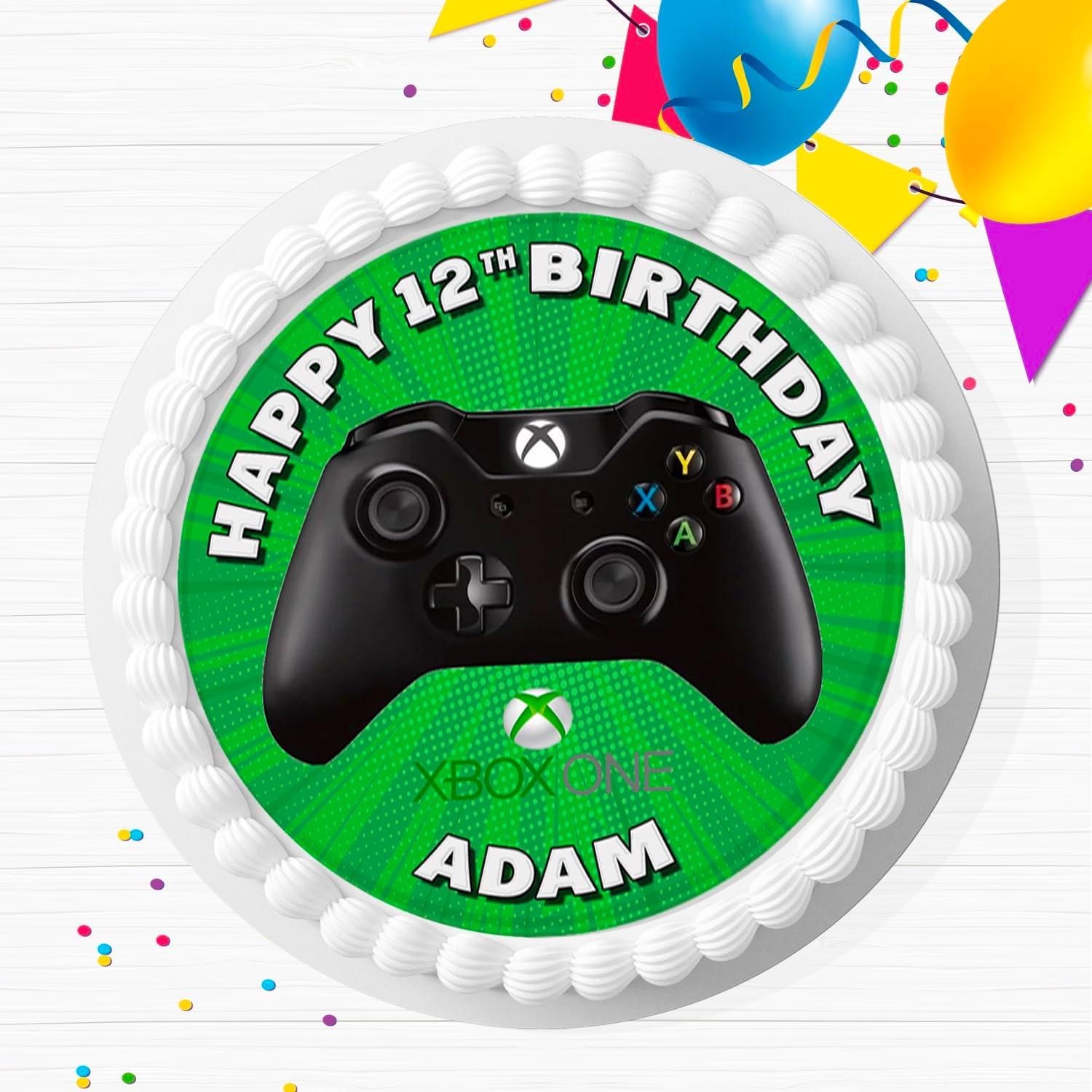 GAMES CONTROLLER GAMING BIRTHDAY PERSONALISED 7.5 INCH EDIBLE ICING ...