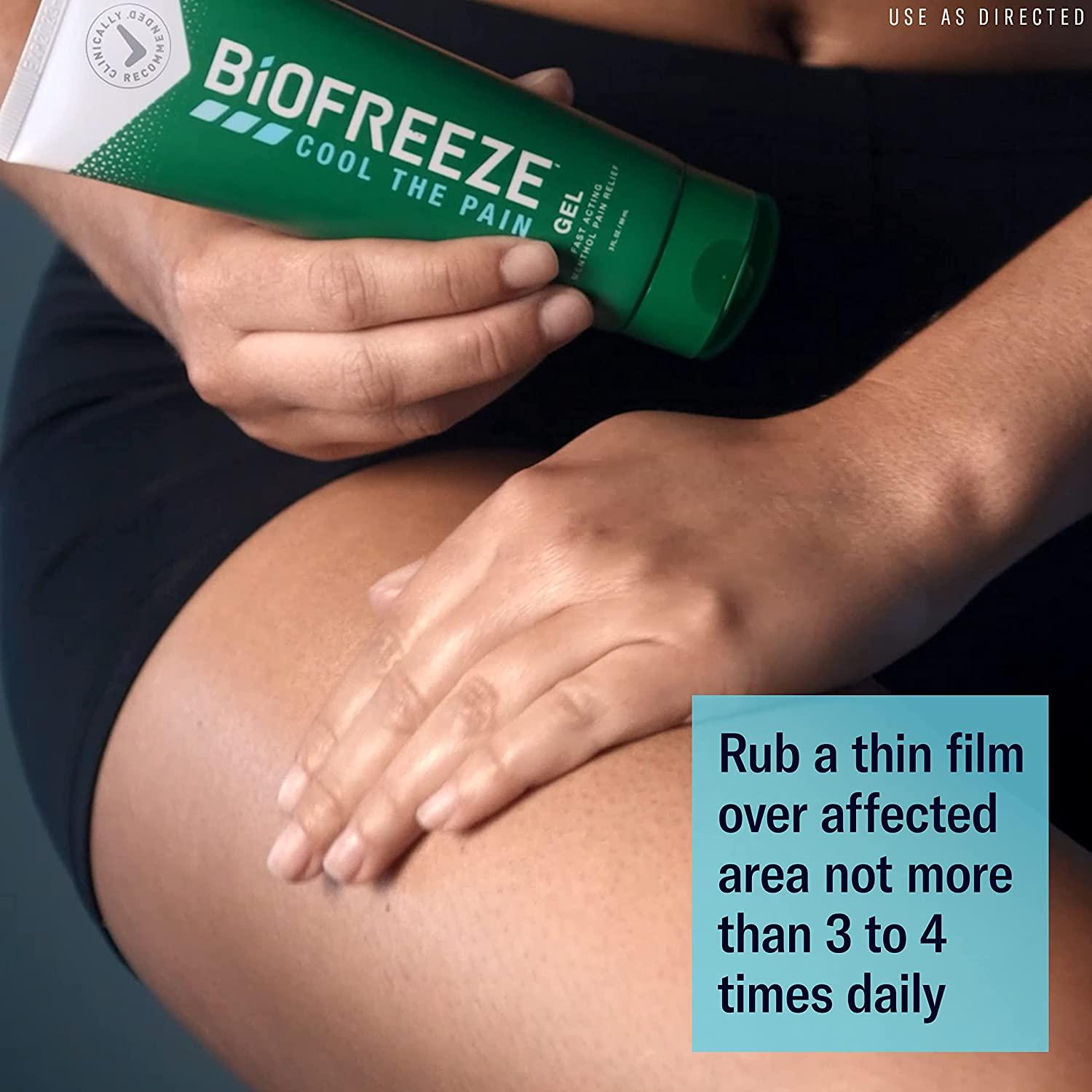 Biofreeze 3 oz. Menthol Pain Relieving Gel for Sore Muscles, Arthritis, Backaches - Fast Relief ...