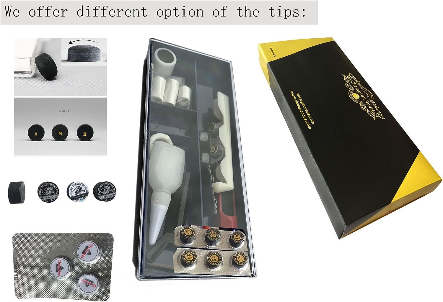 Gator Premium Pool Cue Tip Repair Kit for Billiard Stick - Essential ...