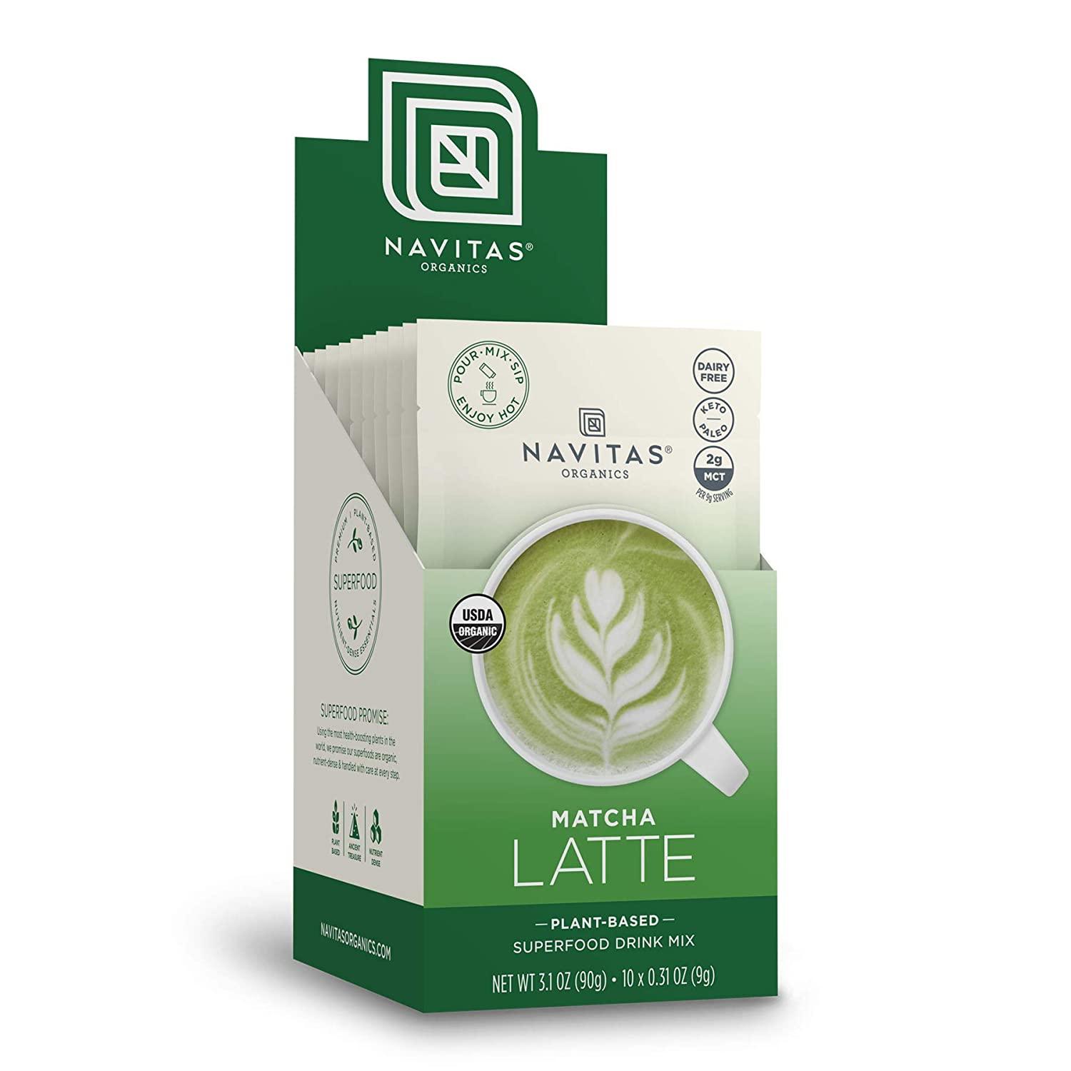 Navitas Organics Matcha Latte â€“ Organic, Non-GMO, Dairy-Free, 10 ...