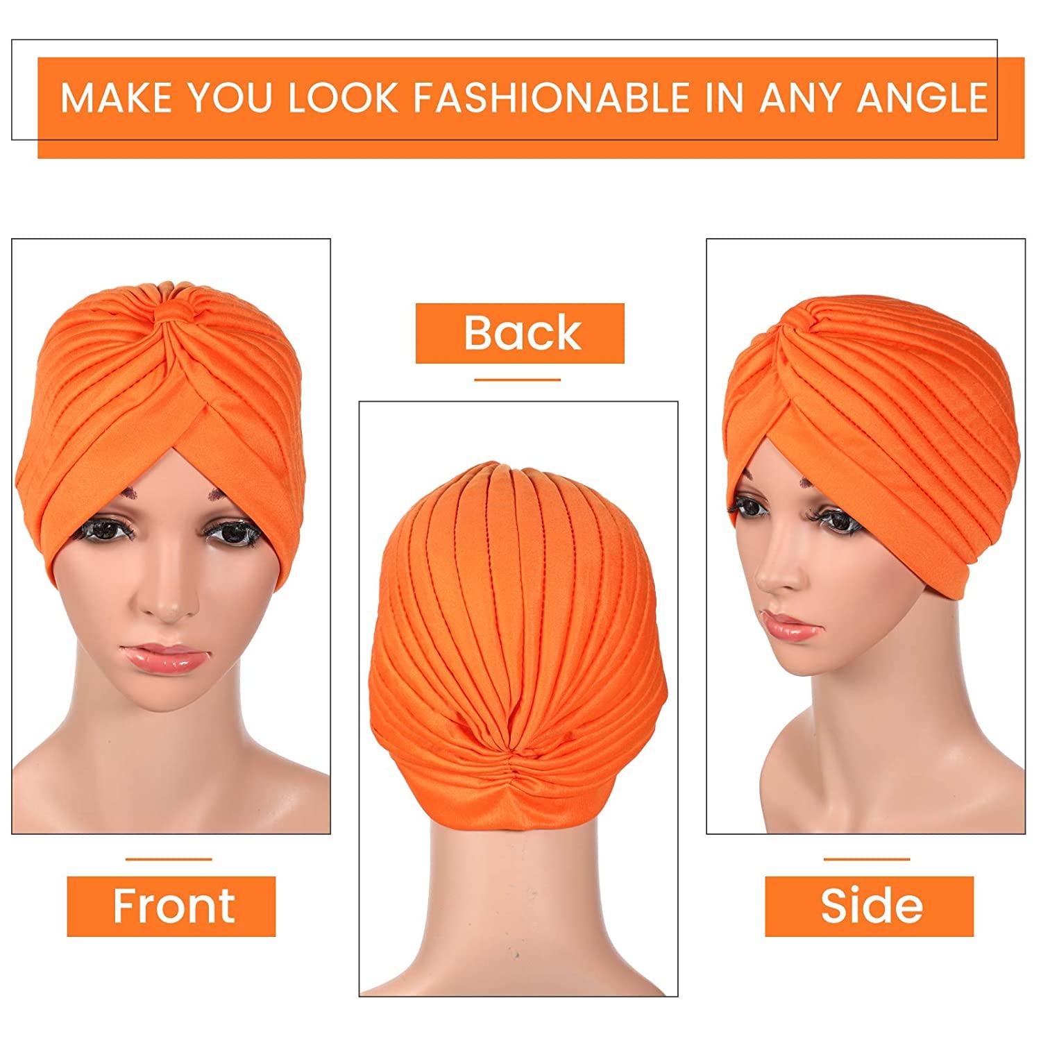 16 Pieces Polyester Stretch Turbans for Women - Head Turbans in 16 Chic ...
