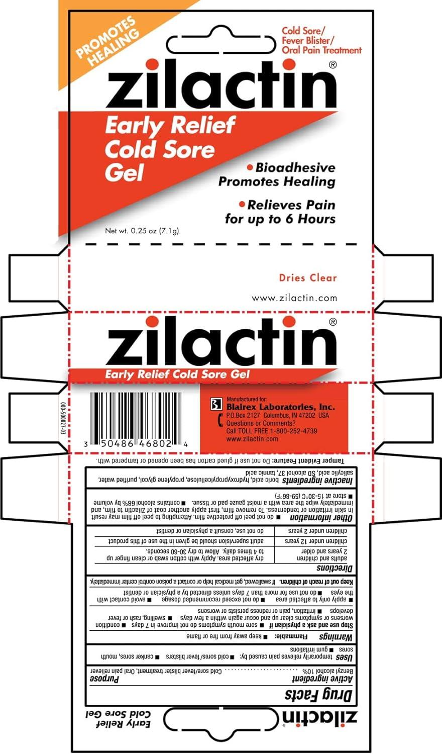 Zilactin Cold Sore Gel - 2 Count Pack | Buy Now in International ...