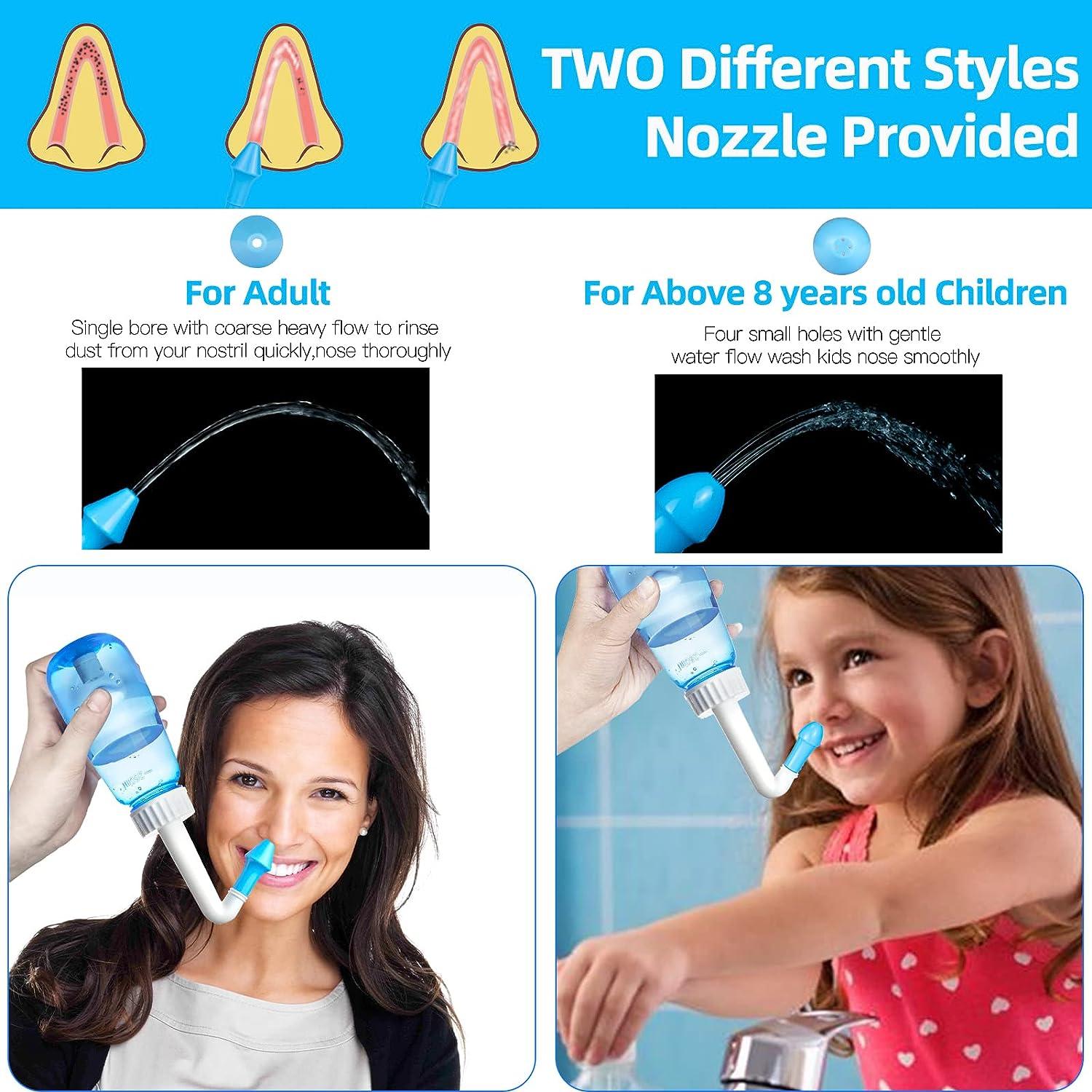 CYOUH Neti Pot 260ml - Sinus Rinse Bottle for Adult & Kids - BPA Free ...