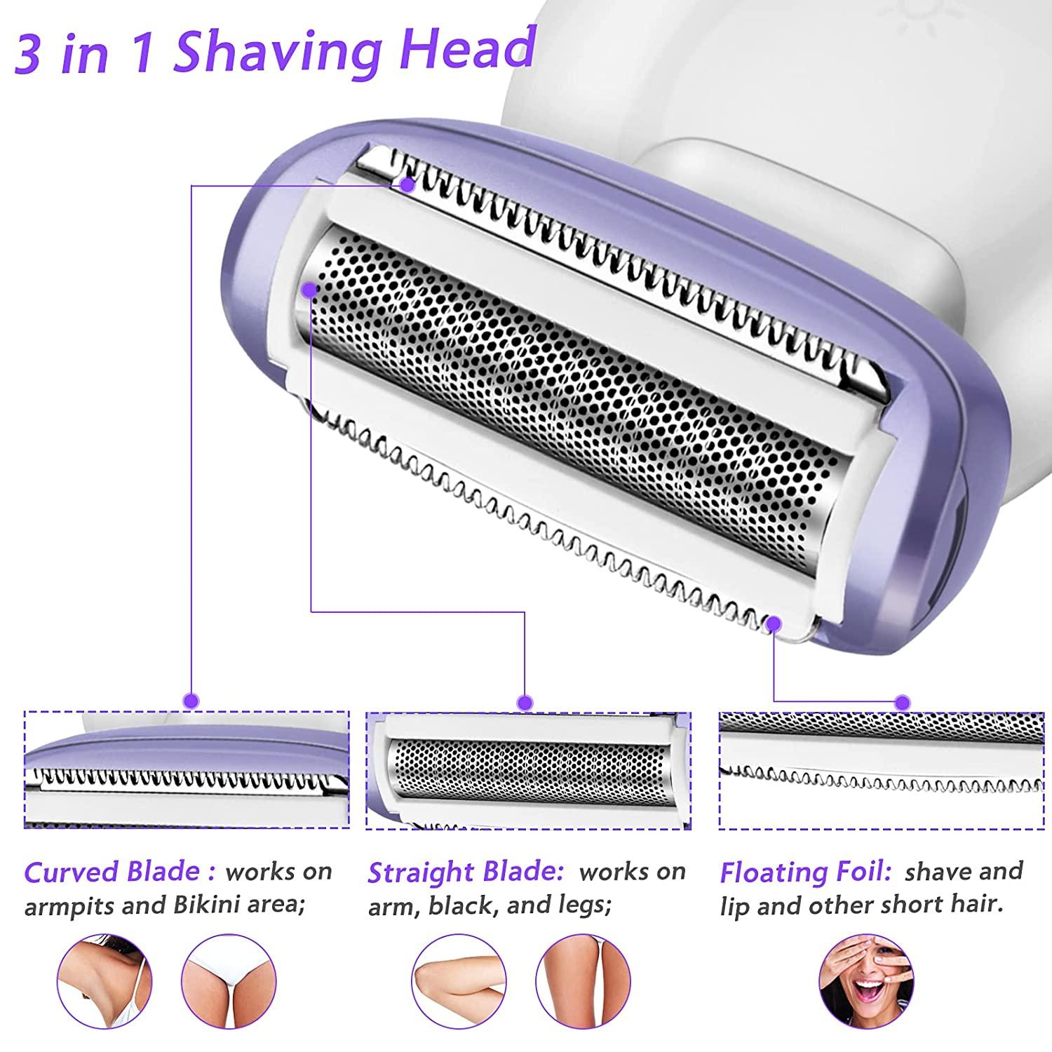 Women's Electric Razor Bikini Trimmer Shaver - Cordless & Waterproof ...