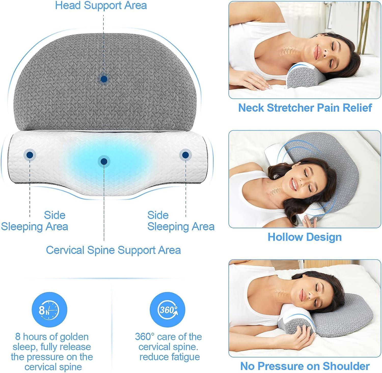 Enlivczom Neck Support Roll - Relieve Neck Stiffness & Pain, Ideal for ...