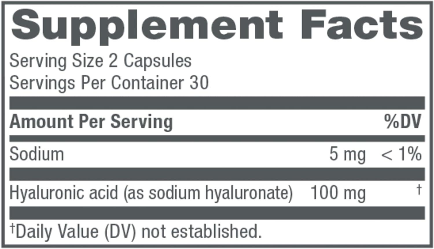 NeoCell Hyaluronic Acid Capsules - Supports Tissue Hydration, Gluten ...