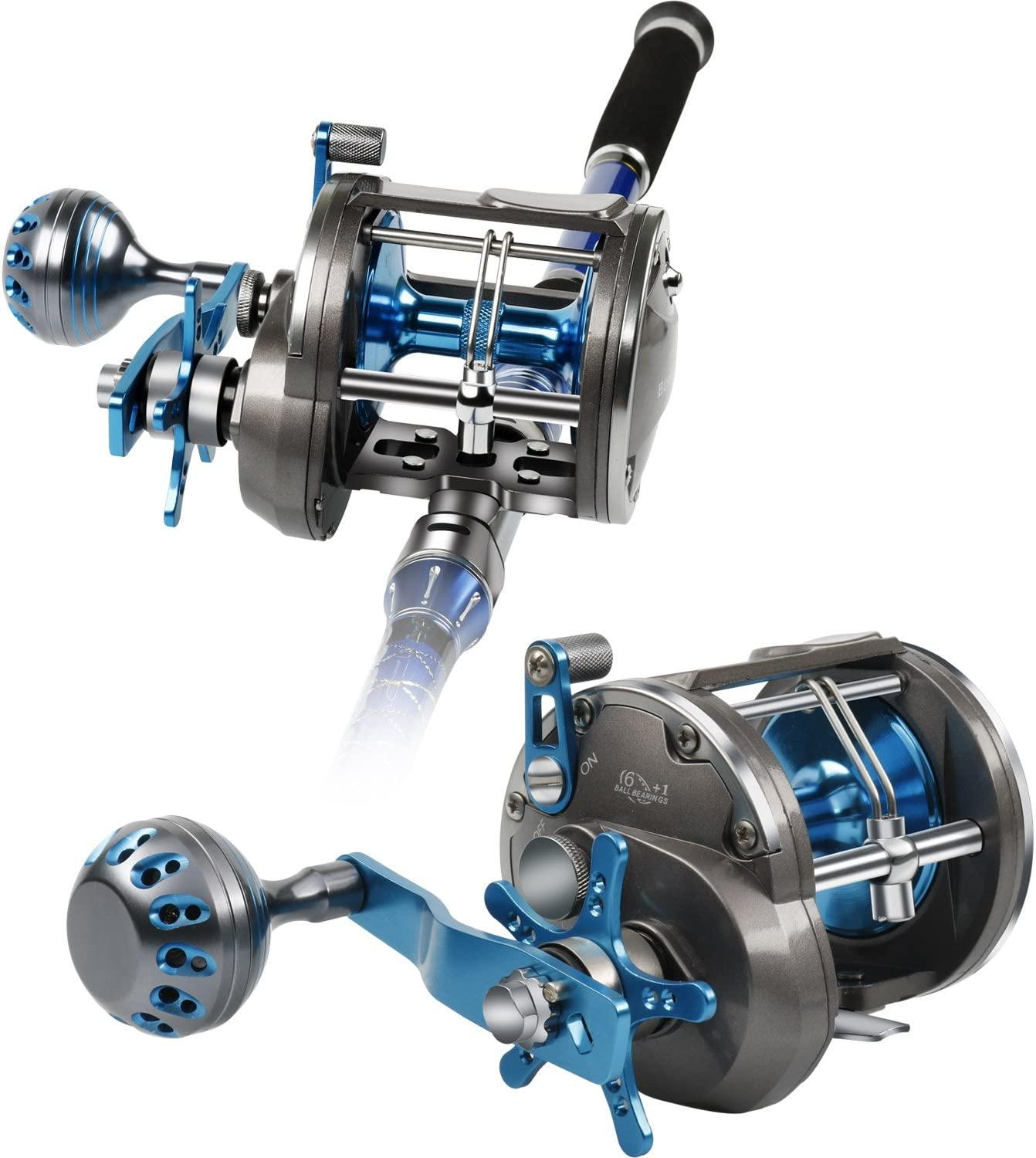 Burning Shark Trolling Reel - Saltwater Level Wind Drag Reel for Boat ...