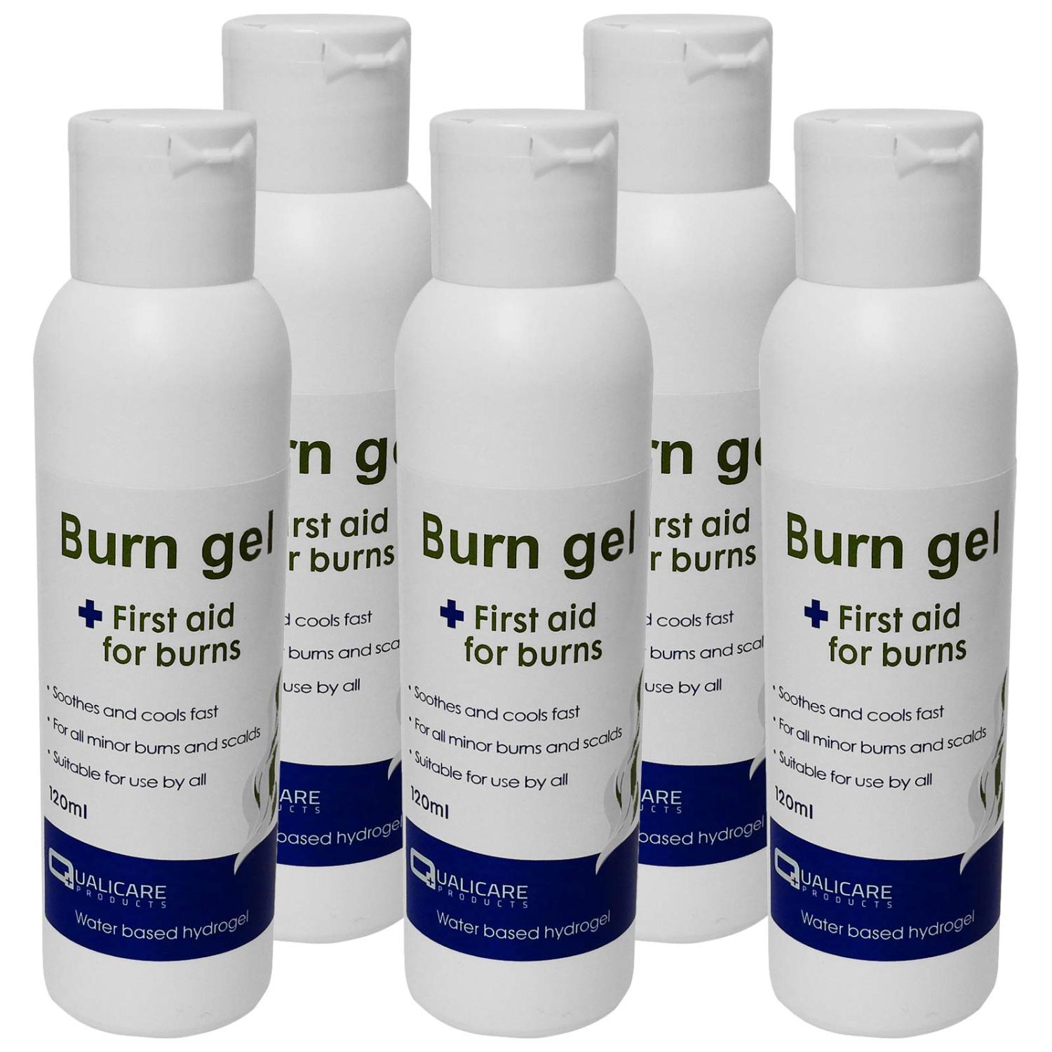 Qualicare Burns Scalds Soothing Cooling Gel - 5X 120ml First Aid ...