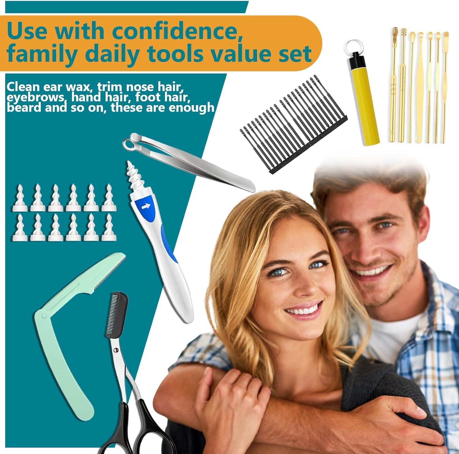 Ear Cleaner Ear Wax Removal Kit - 7 Pcs Spiral Tool with Sticky Swabs ...