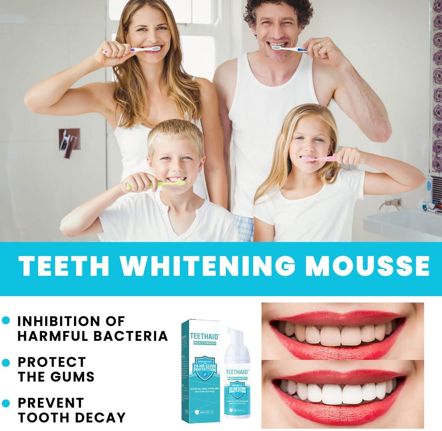 Teeth Whitening Toothpaste Mousse Foam for Bright White Teeth Stain ...