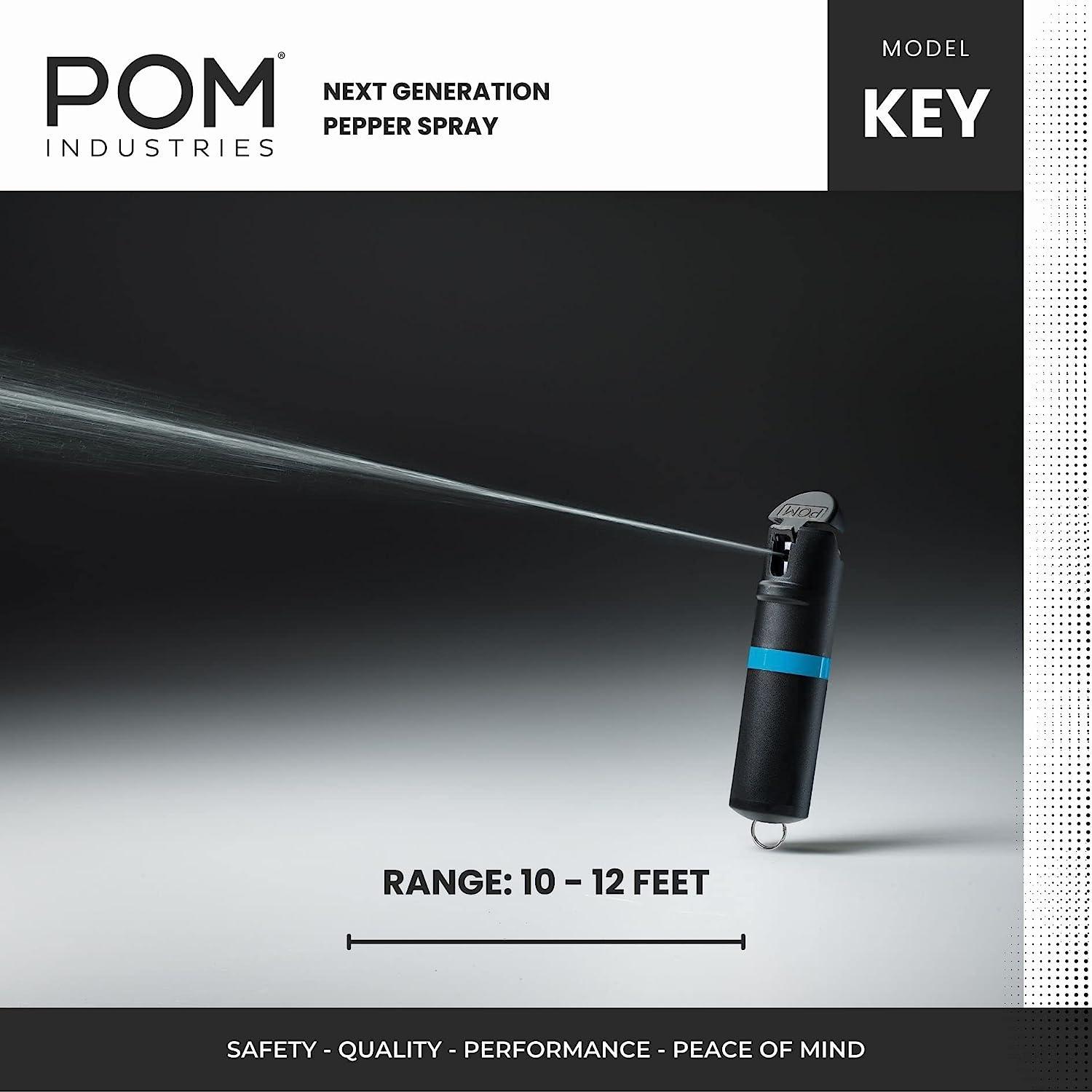 POM Pepper Spray Flip Top Keychain - Maximum Strength OC Spray Self ...
