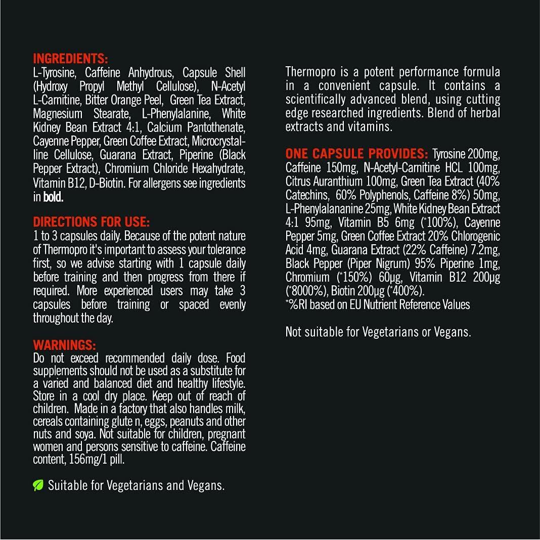 The Protein Works Thermopro Burn Tablets: Preworkout Supplement with ...