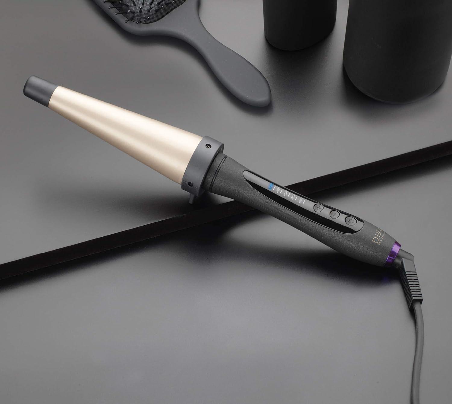 Diva Pro Styling Digital Wand 22-45mm with Macadamia Argan Oil ...
