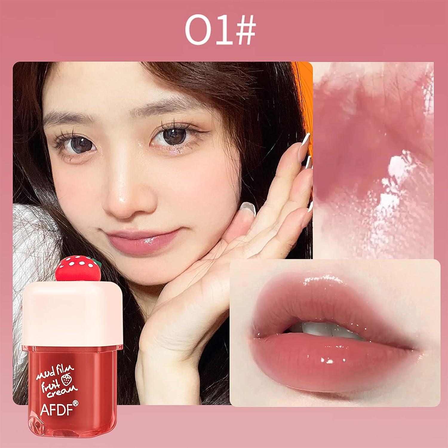 4 Colors Lip Stain Tint Set - Long-Lasting, Moisturizing Glossy Lip ...