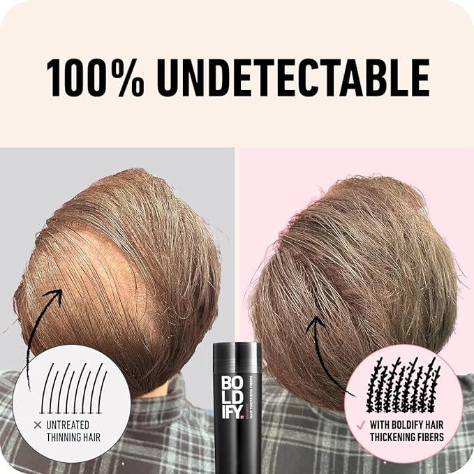 BOLDIFY Hair Fibers (2 x 56g) Fill In Fine and Thinning Hair for an ...