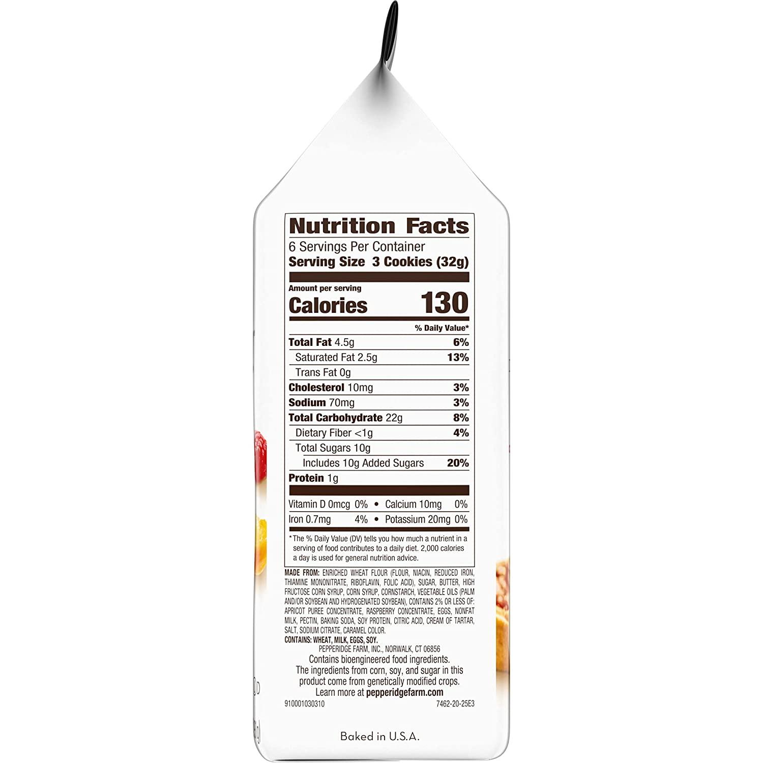 Pepperidge Farm Verona Apricot Raspberry Thumbprint Cookies - 6.75 oz ...