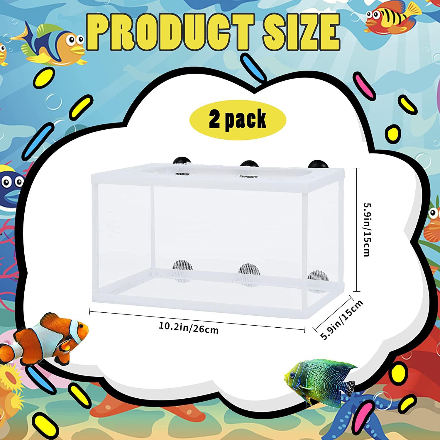 2 Pieces Fish Tank Breeder Net Akamino Large Fish Breeder Isolation Box ...