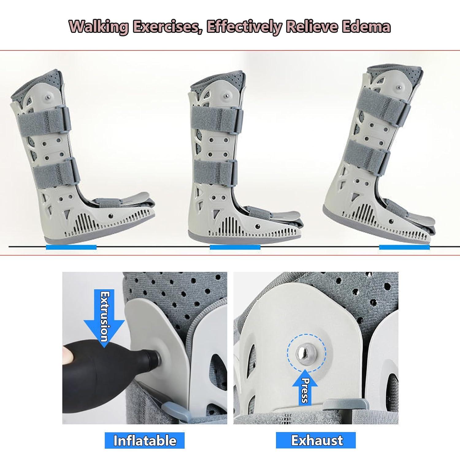 Walker Fracture Boot - Inflatable Orthopedic Boot for Ankle Sprains ...