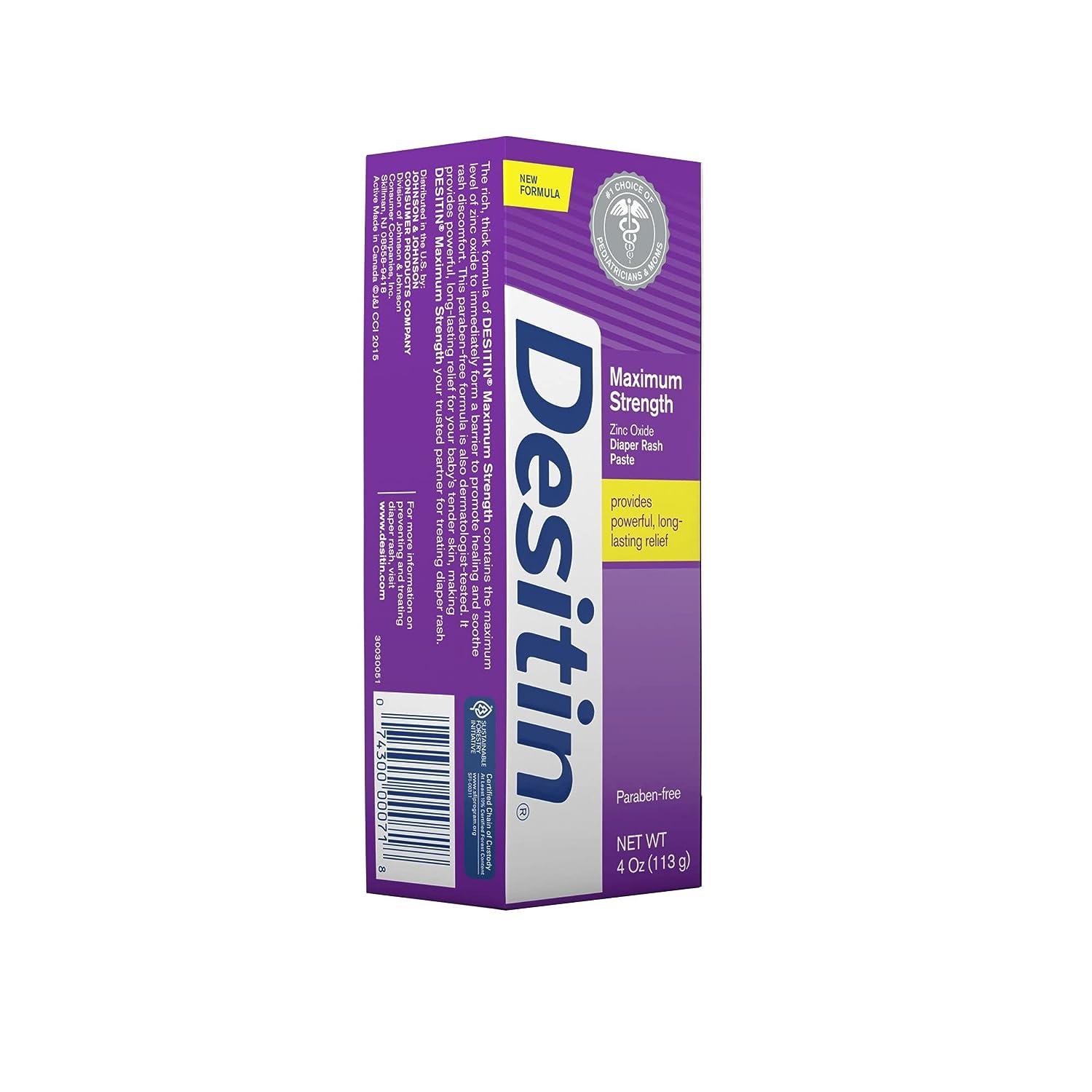 DESITIN Maximum Strength Diaper Rash Paste 4 oz | Fast Relief for Baby ...