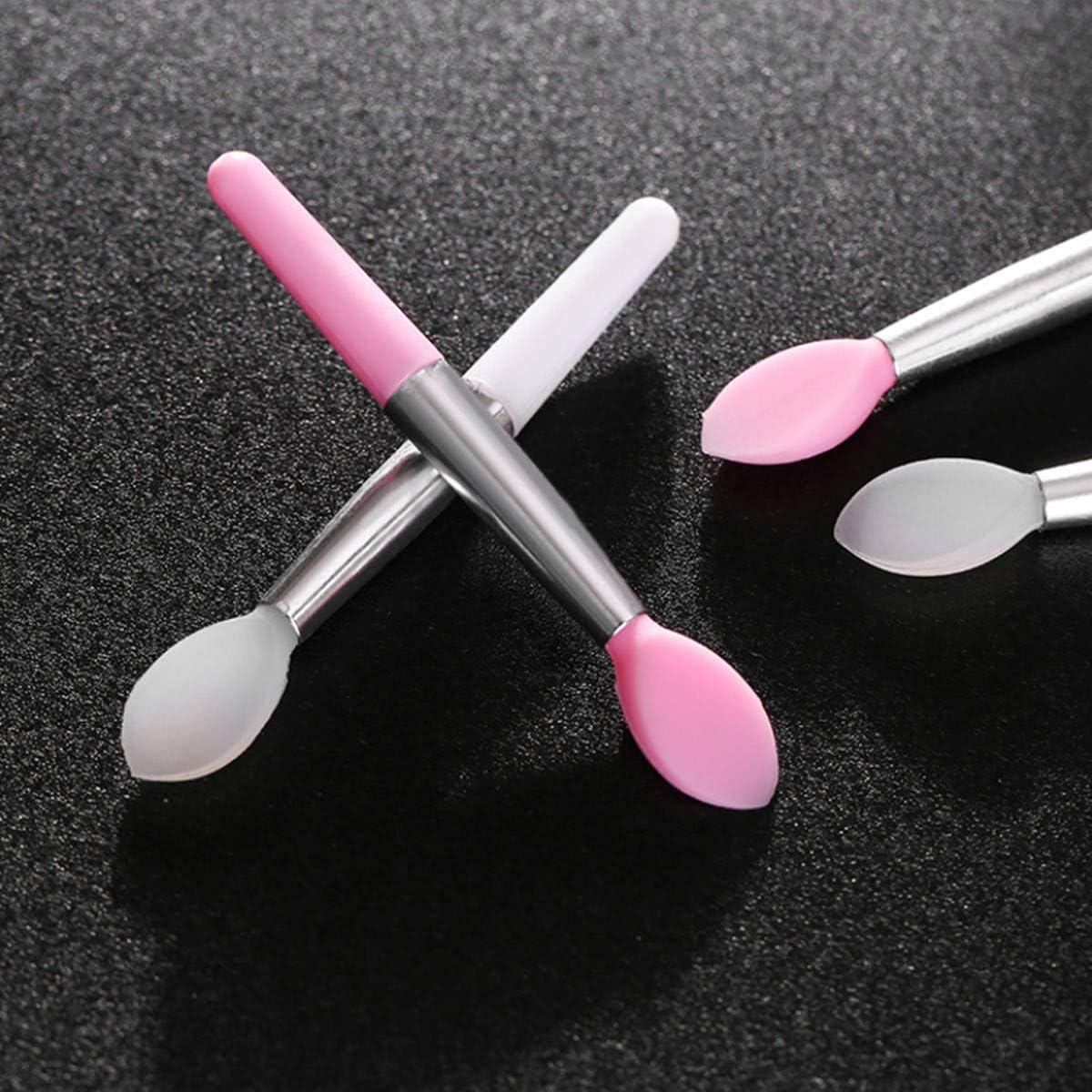 20 Pcs Mini Lip Brush Silicone Pink White Lip Balm Brush Lip Applicator ...
