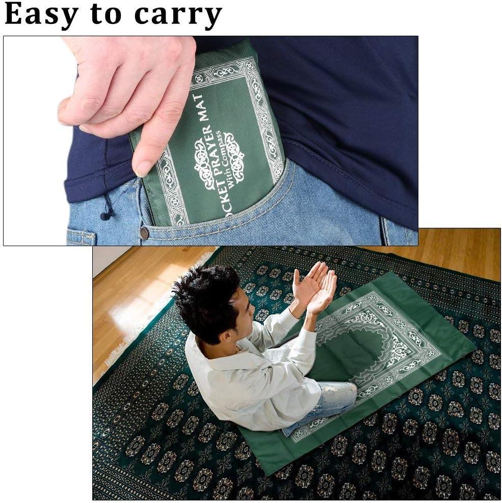 Portable Muslim Prayer Rug with Compass - Travel Prayer Mat for Outdoor ...
