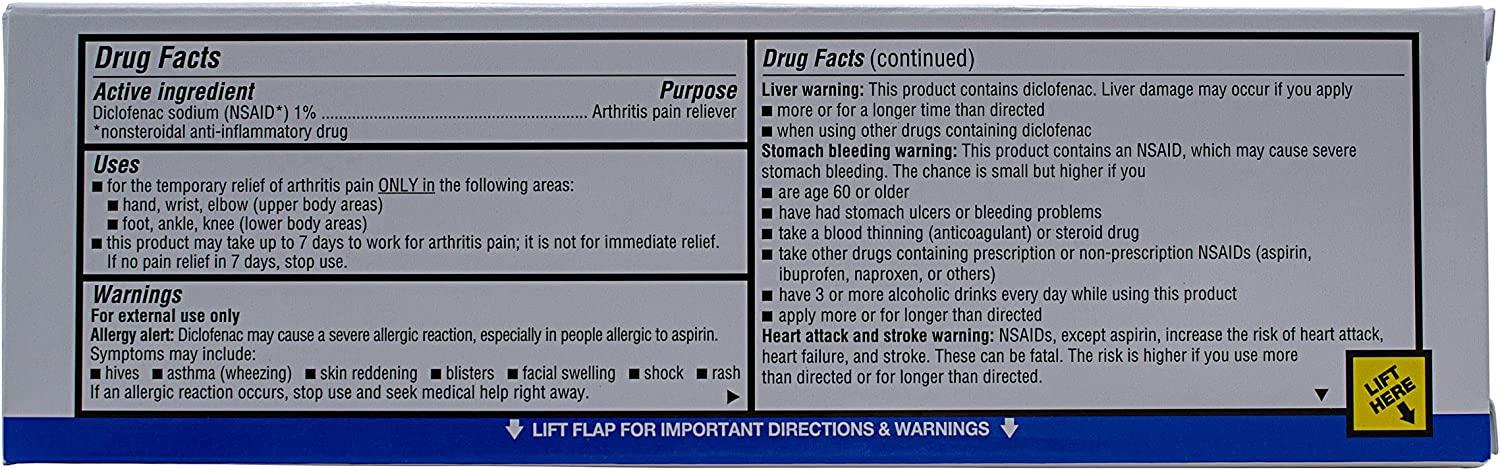 GeriCare Extra-Strength Diclofenac Sodium Gel 1% for Arthritis Pain ...