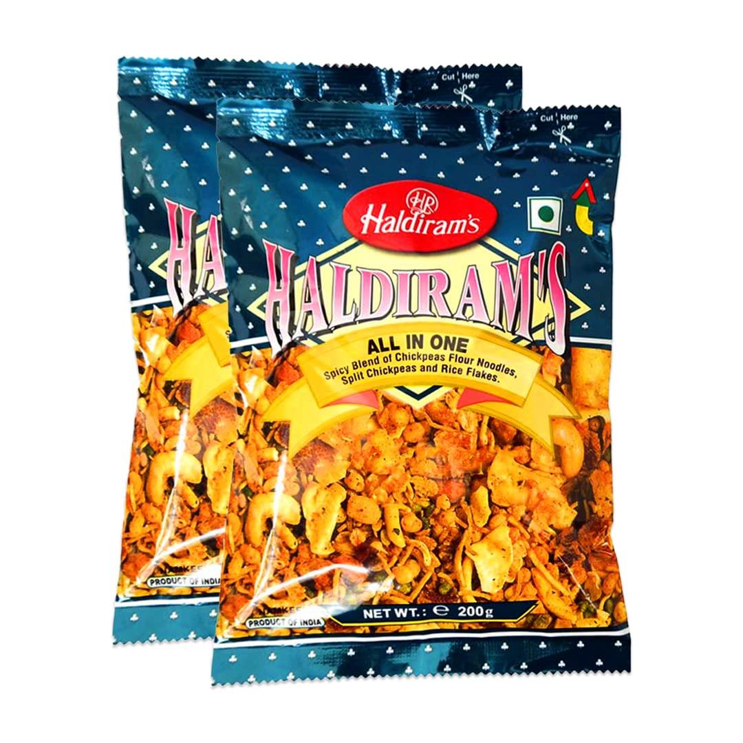 Haldiram's All in One| 200g | Haldiram Namkeen | Inidan Origin | Indian Snack (Pack of 2) | Buy ...