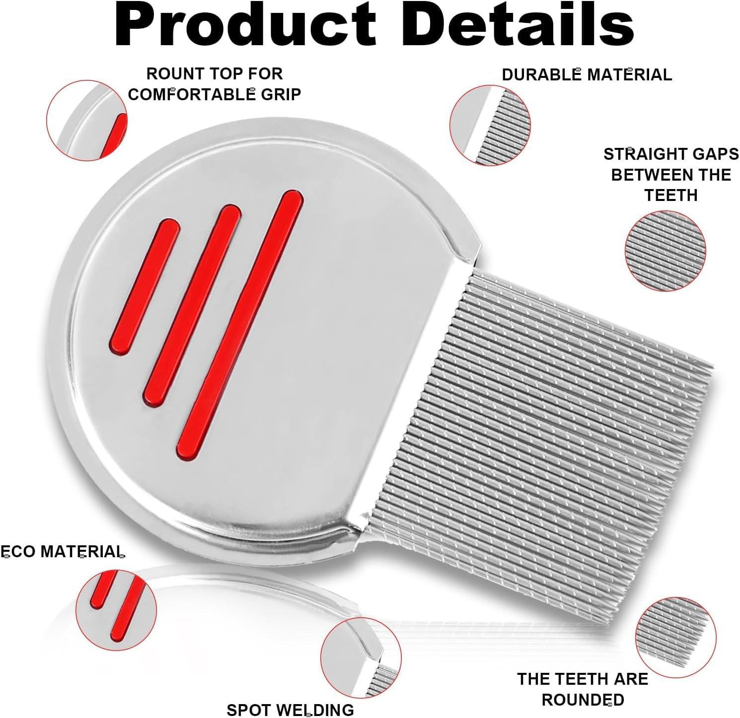 3PCS Nitty Gritty Nit Comb Fast Removal of Nits, Lice, and Dandruff ...