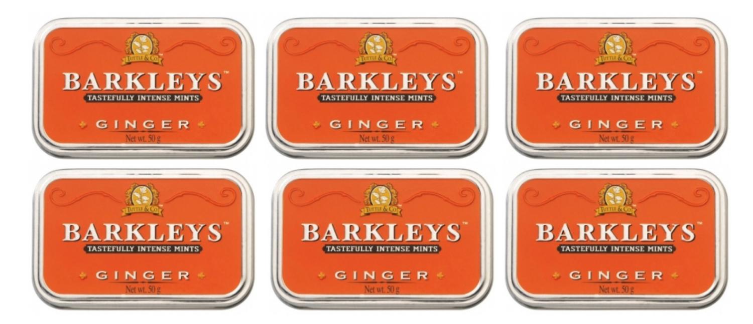 Barkleys Ginger Pastilles - 6x50g | Authentic Ginger Flavor for Global ...