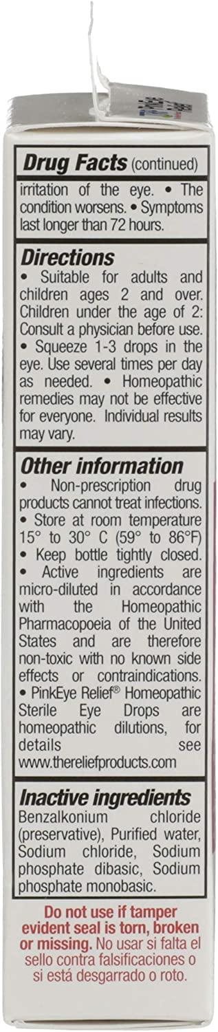 Relief Products PinkEye Relief Eye Drops 0.33oz - Soothes Irritated ...