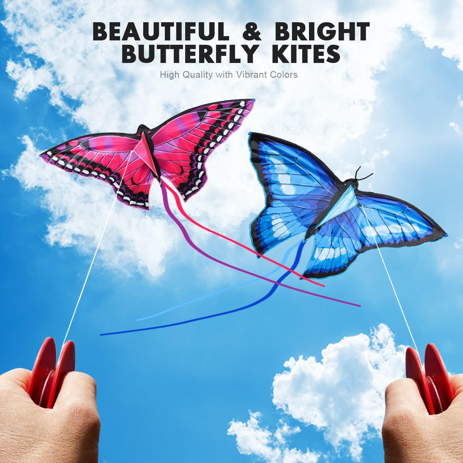 TOY Life Butterfly Kite 2 Pack - Easy to Fly Large Kites for Kids and ...