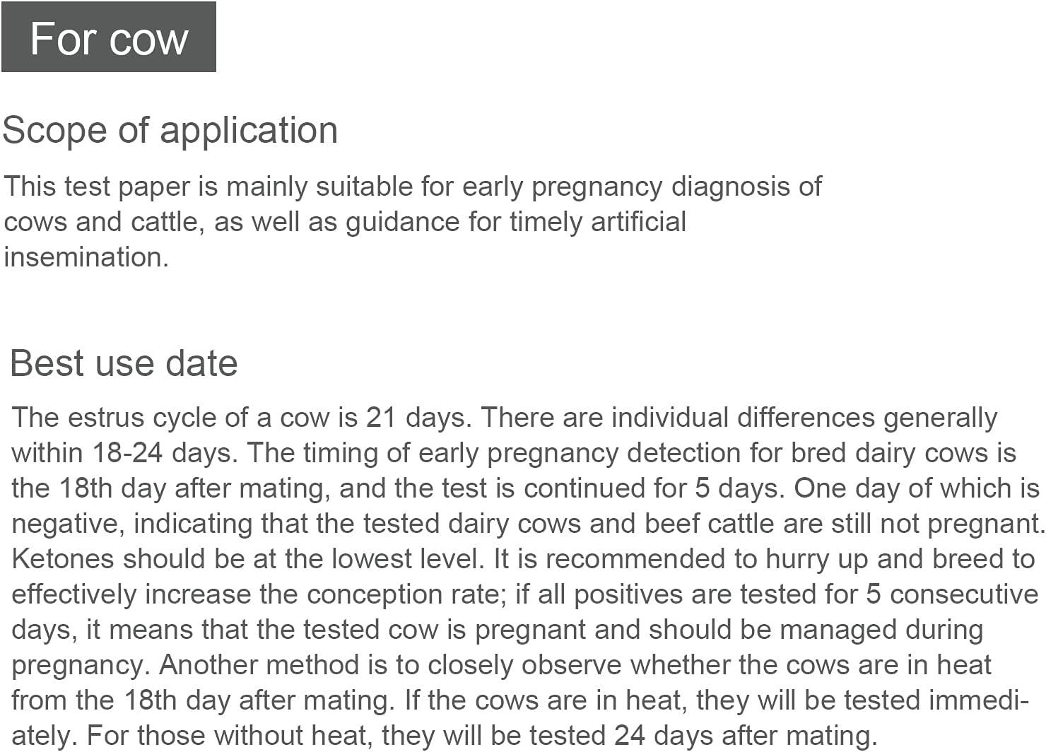 Cow Pregnancy Test Strip - High Accuracy Livestock Veterinary Equipment ...