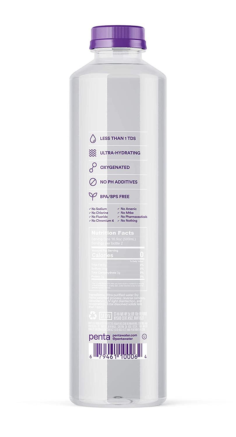 Penta Ultra-Purified Water 405.6 Fl Oz (Pack of 12) | Oxygen Infused ...