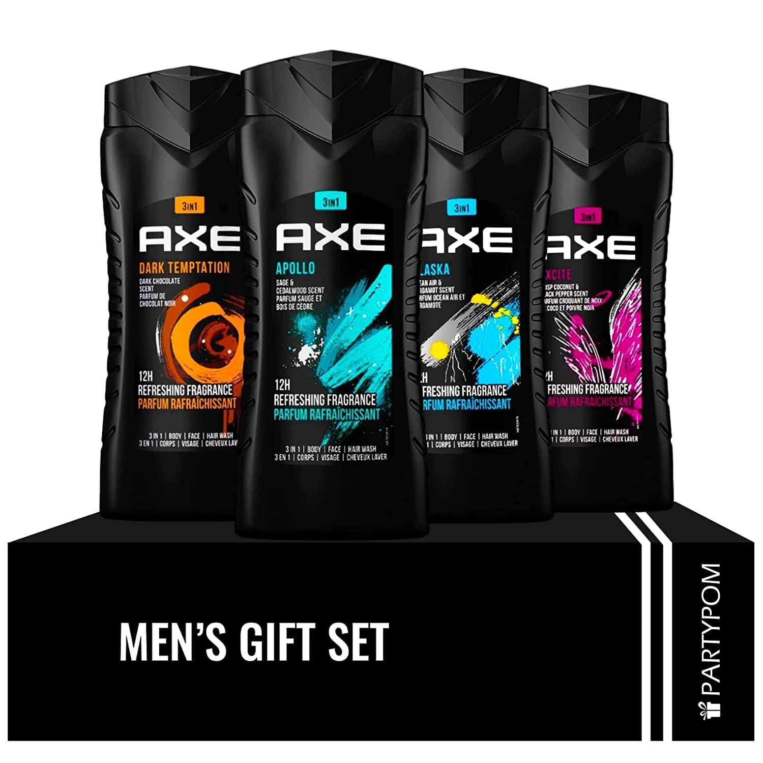 Axe Body Wash Variety Set - 4 Scents: Black, Sport, Apollo, Alaska - 3 ...