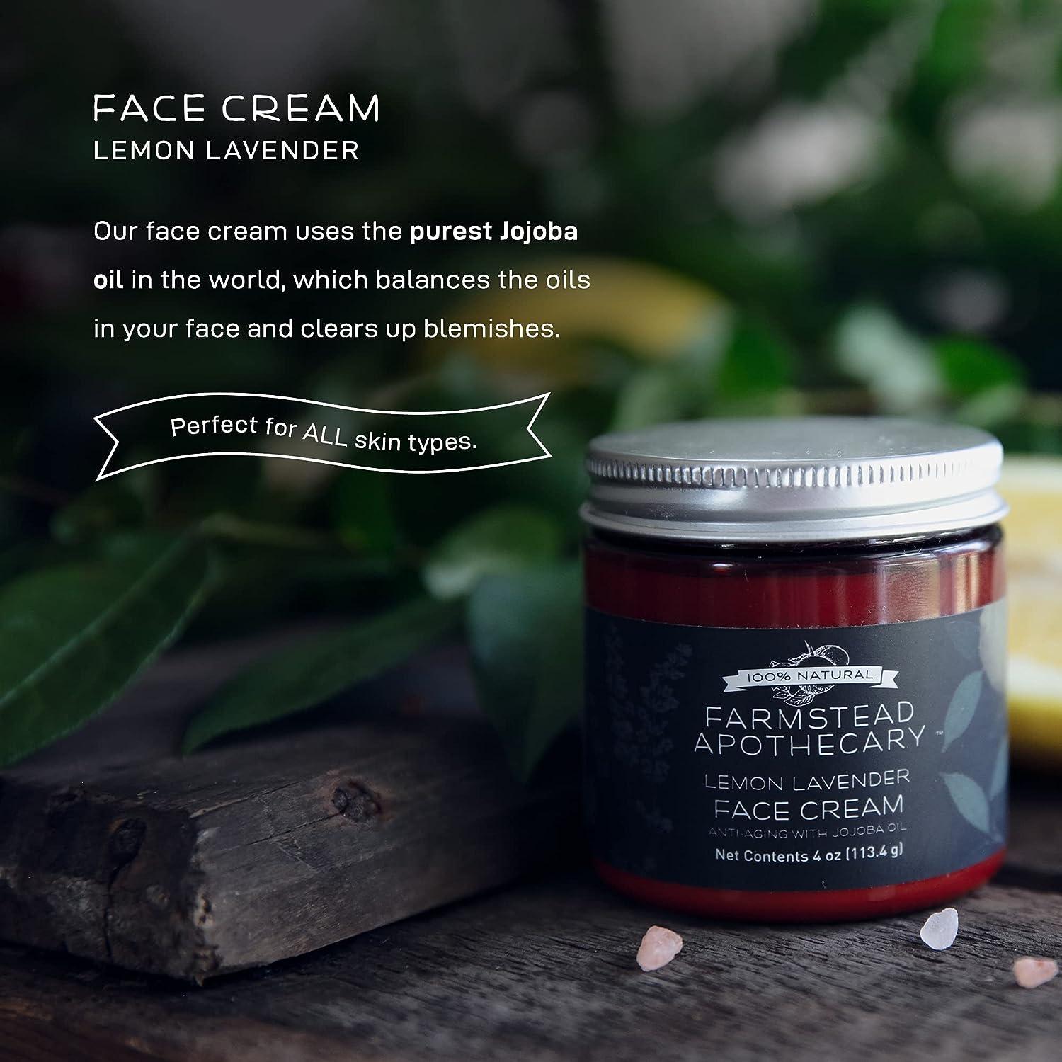 FARMSTEAD APOTHECARY Lemon Lavender Face Cream 4 OZ - Natural Skincare ...