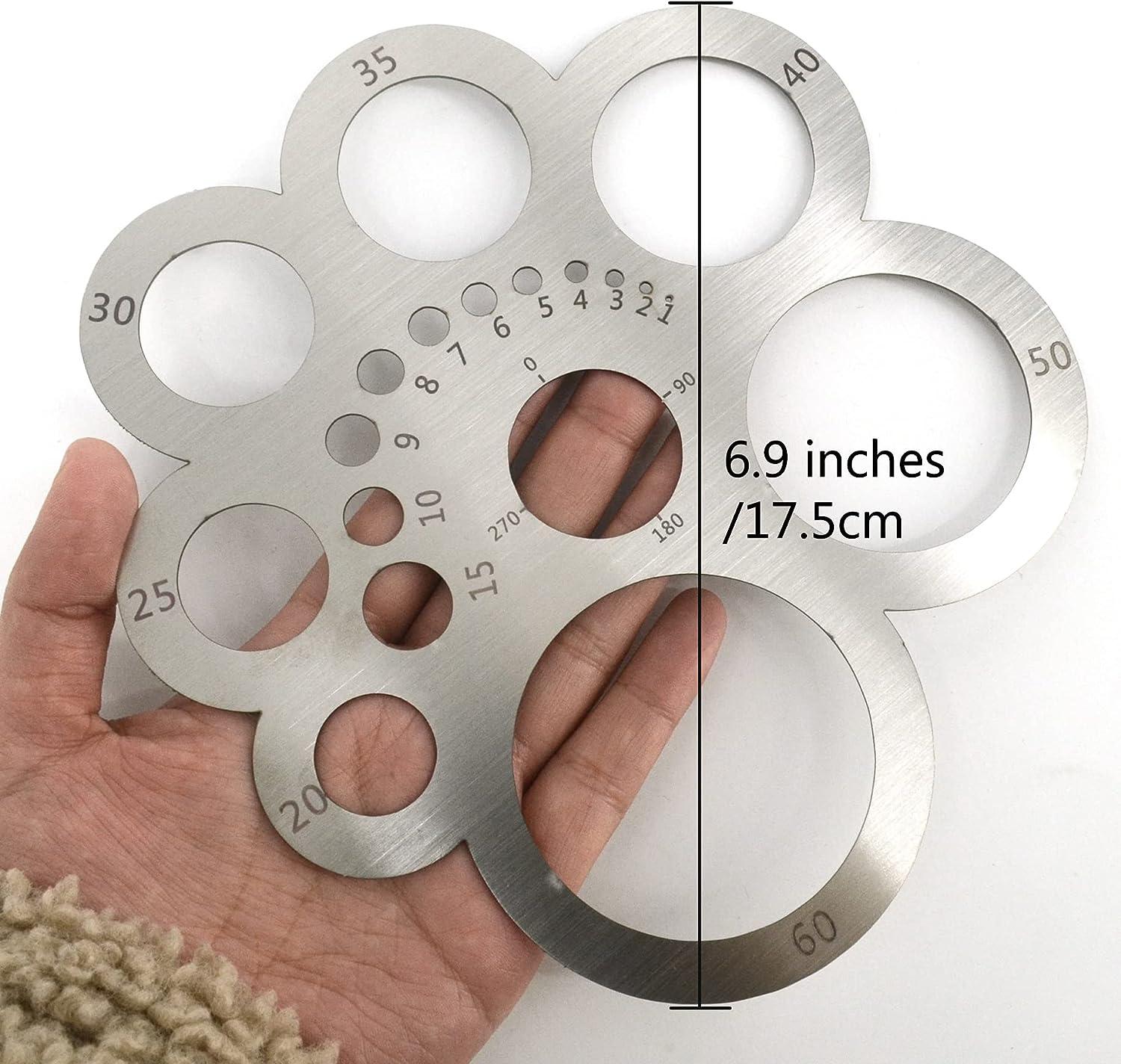 Round Leather Cutting Tool & Circle Drawing Template - Stainless Steel ...