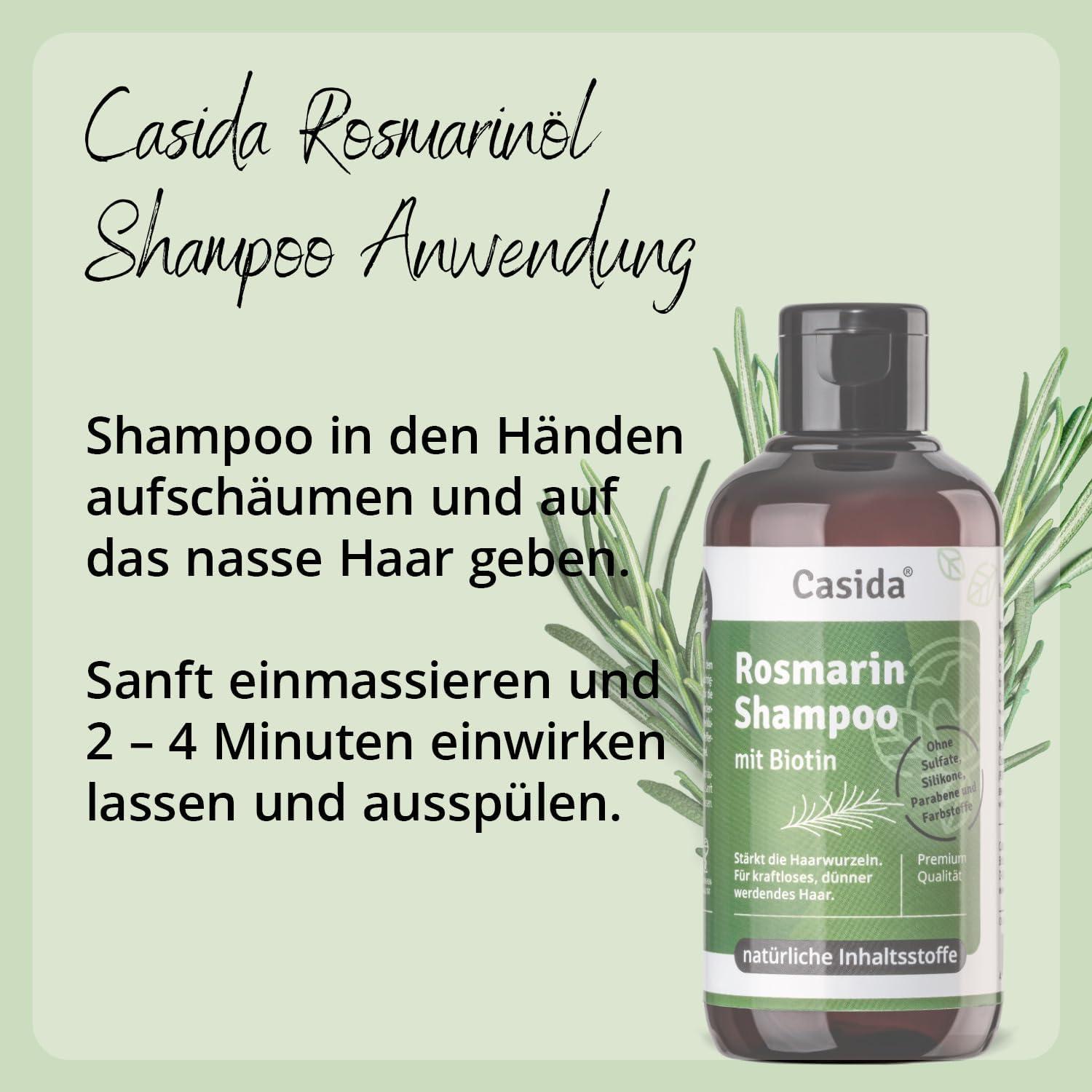 Casida Rosemary Shampoo with Biotin - Rosemary Oil Shampoo Against Hair ...