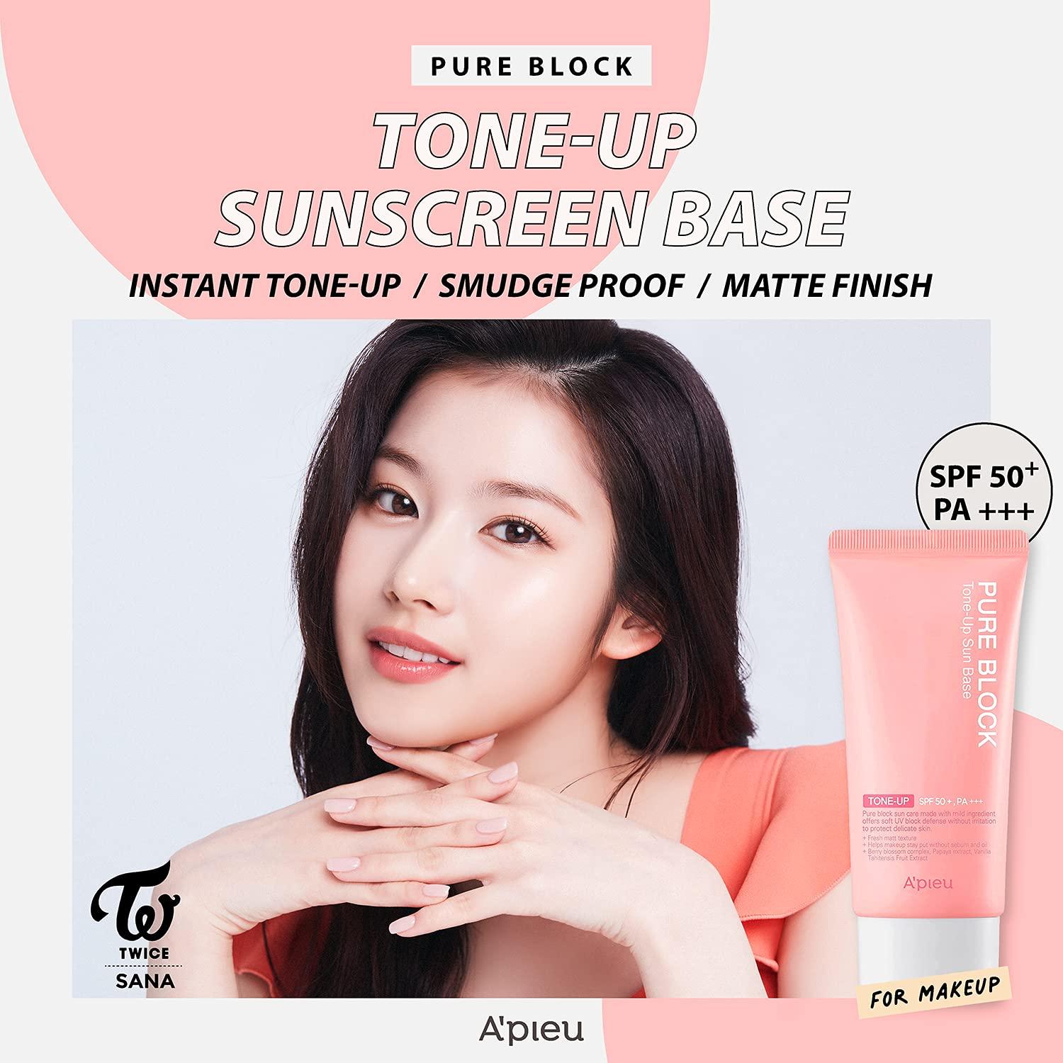 A PIEU Pure Block Tone Up Sunscreen SPF50+PA+++ | Reef Safe Korean ...